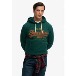 Superdry Herren Kapuzensweatshirt "VL CLASSIC HOOD"varsity gr&uuml;n, Gr. L, bedruckt, angeraute Sweatware, Obermaterial: 100% Baumwolle, Sweatshirts, mit