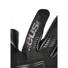 Reusch Damen Torwarthandschuhe "Fastgrip Duo", schwarz, Gr. 10, unifarben, 59% Elastodien, 33% Polyester, 5% Lederimitat, 3% Polyamid, Handschuhe,