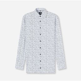 OLYMP Herren Langarmhemd "Luxor", wei&szlig;, Gr. 45, Web, Obermaterial: 64% Baumwolle, 27% Polyester, 9% Elasthan, Hemden, modern fit, Businesshemd, New