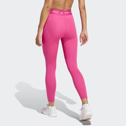 Damen Trainingstights "TECHFIT 7/8-LEGGINGS"real magenta, normal, gr., Gr. XXL, adidas Performance, Obermaterial: 73% Polyester, 27% Elasthan, Hosen