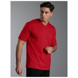 TRIGEMA Herren T-Shirt "TRIGEMA V-Shirt DELUXE Baumwolle", braun, Basic, Gr. M, Single Jersey, 100% Baumwolle, Shirts