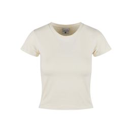 Karl Kani Damen T-Shirt "Karl Kani Small Signature Short Tee"sanftes wei&szlig;, Gr. L, unifarben, 95% Baumwolle, 5% Elasthan, Shirts