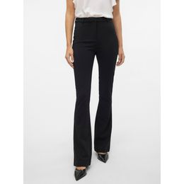 V&eacute;ro Moda VERO MODA Damen Anzughose "VMAMIRA MR FLARED PANT", schwarz, Gr. L, unifarben, Web, Obermaterial: 95% Polyester, 5% Elasthan, Hosen