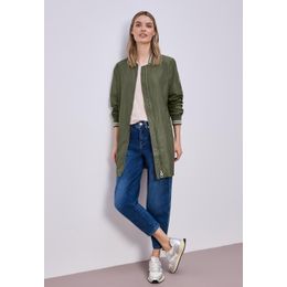 Street One Damen Blousonschwarz vetiver gr&uuml;n, Gr. 36, unifarben, Stoff, Obermaterial: 100% Polyester. Futter: 100% Polyester, Jacken, mit 2-Wege