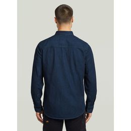 G-Star Raw G-STAR Herren Langarmshirt "Clean Slim Hemd"worn in tiefblau ocean, Gr. M, Obermaterial: 100% Baumwolle, Shirts