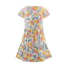 happy girls M&auml;dchen Sommerkleid, bunt, Gr. 128, bedruckt, Jersey, Obermaterial: 95% Baumwolle, 5% Elasthan, Kleider
