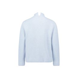 Zero Damen Strickpullover "Damen mit Stehkragen"light blau melange, Gr. 44, unifarben, Strick, Obermaterial: 58% Polyester, 30% Polyacryl, 10% Wolle,