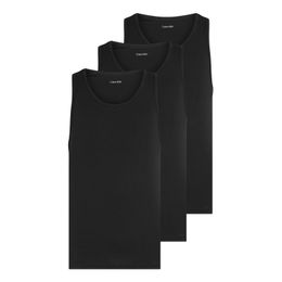 Herren T-Shirt "TANK 3PK", Calvin Klein Underwear, Gr. M, schwarz, Jersey, Obermaterial: 57% Baumwolle, 38% Polyester, 5% Elasthan, unifarben, Basic,