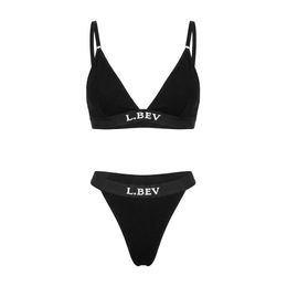 L.BEV W&auml;sche-Sets 'Infinito Nero Set' Damen Gr&ouml;&szlig;e 70 schwarz