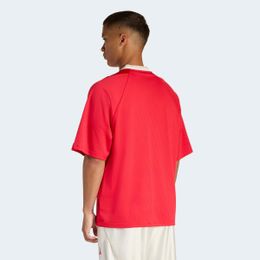 Herren T-Shirt "STADIUM GRAPHIC MESH", rot, Gr. L, adidas Sportswear, Obermaterial: 100% Polyester, Shirts, lockerer Schnitt, mit V-Ausschnitt, mit