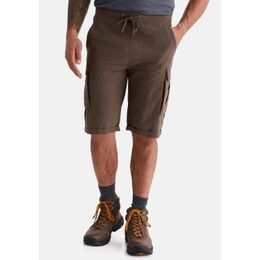 Bermudas HERO by John Medoox "HAMILTON Cargo Longbermuda", Herren, Gr. W32, L&auml;nge 35, khaki, Sweatware, 70% Baumwolle, 30% Polyamid, gerade kurz, Hosen Bermudas, Bermuda Casual Funktionsqualit&auml;t f&uuml;r Herren