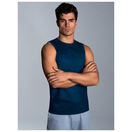 TRIGEMA Herren Tr&auml;gertop "TRIGEMA Tr&auml;gershirt aus Single-Jersey"night, blau, Basic, Gr. M, Single Jersey, 100% Baumwolle, Tops