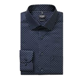 OLYMP Herren Businesshemd "OLYMP Luxor, Modern Fit, New Kent"marine, Gr. 44, 100% Baumwolle, Hemden