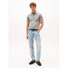 Tommy Hilfiger Herren Poloshirt "1985 SLIM POLO mit Piqu&eacute;-Struktur und Stickerei", grau, Basic, Gr. XXL, bestickt, meliert, Piqu&eacute;, Obermaterial: 96%