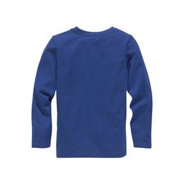 PAW PATROL Jungen Langarmshirt, blau, Gr. 128, bedruckt, Jersey, Obermaterial: 100% Baumwolle, Shirts