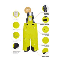 Jungen Skihose "FISW 48 MNS SKI PNTS"limette, Gr. 98, FIRST INSTINCT BY Killtec, Obermaterial: 100% Polyester.Futter: 100% Polyester.F&uuml;llung: 100%