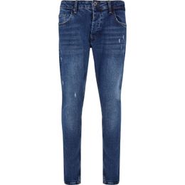 2Y Premium Herren Bequeme Jeans "2Y Premium Herren 2Y Skinny Fit Jeans"blau, Gr. 32, unifarben, 97% Baumwolle, 3% Elasthan, Jeans