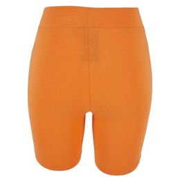 Karl Kani Damen Radlerhose "Karl Kani Damen KW222-046-1 Signature Cycling Shorts", orange, Gr. S, 95% Baumwolle, 5% Elasthan, Hosen