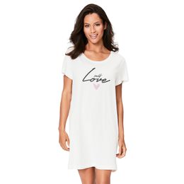s.Oliver Damen Sleepshirt, Gr. 32, schwarz, Single Jersey, Obermaterial: 50% Baumwolle, 50% Viskose, Kleider, mit Herzmotiven