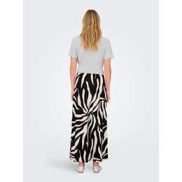 Only Damen Maxirock "ONLCHIGO SAKURA LONG SKIRT WVN"schwarz aop:flower, Gr. L, bedruckt, Web, Obermaterial: 55% Viskose, 45% Nylon, R&ouml;cke,