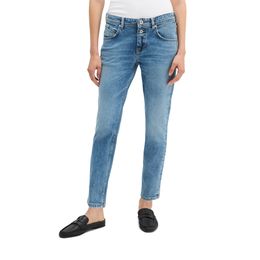 Marc O'Polo MARC O'POLO Damen 5-Pocket-Jeans "aus Bio-Baumwoll-Mix", blau, Gr. 27, unifarben, Obermaterial: 98% Baumwolle, 2% Elasthan, Jeans