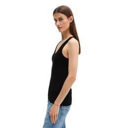 Marc O'Polo MARC O'POLO Damen T-Shirt "aus elastischem Rippjersey"schwarz, Gr. XS, unifarben, Obermaterial: 97% Baumwolle, 3% Elasthan, Shirts