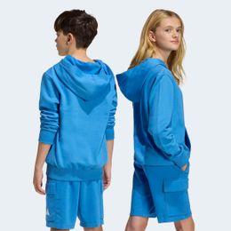 M&auml;dchen Kapuzensweatshirt "ESSENTIALS KIDS HOODIE", blau, Gr. 140, adidas Sportswear, Obermaterial: 71% Baumwolle, 29% Polyester, Sweatshirts, f&uuml;r