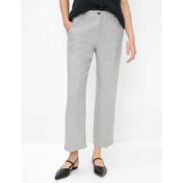 Brax Damen Culotte "Style MAINE S", grau, Gr. 46, Web, 100% Leinen, Hosen