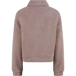 Urban Classics Damen Allwetterjacke "Urban Classics Ladies Short Sherpa Button Jacket"duskrose, Gr. XXXL, unifarben, 100% Polyester, Jacken
