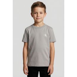 Jungen T-Shirt "2-PACK MONOGRAM TOP"french vanilla, beige, Gr. 14, Calvin Klein Jeans, unifarben, Single Jersey, Obermaterial: 100% Baumwolle,