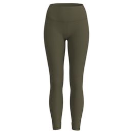 TRIGEMA Damen Leggings "TRIGEMA Leggings mit reflektierendem Schwinge", braun, Gr. XL, Single Jersey, 75% Nylon, 25% Elasthan, Hosen