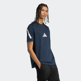 Herren T-Shirt "M Z.N.E. TEE", blau, Gr. XL, adidas Sportswear, Obermaterial: 100% Baumwolle, Shirts, sportlicher Stil, Kurzarm, aus Baumwolle, ohne