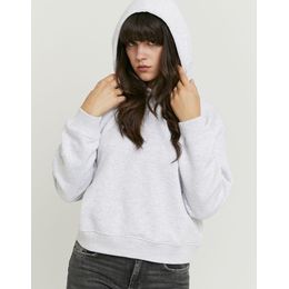 Tally Weijl Damen Kapuzensweatshirt "SSWCOJHIMO"gris chin&eacute; light, Gr. L, Sweatware, Obermaterial: 65% Baumwolle, 35% Polyester, Sweatshirts,