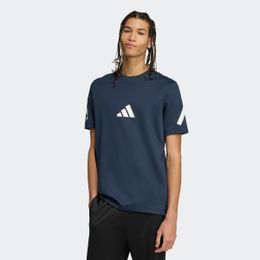 Herren T-Shirt "M Z.N.E. TEE", blau, Gr. L, adidas Sportswear, Obermaterial: 100% Baumwolle, Shirts, sportlicher Stil, Kurzarm, aus Baumwolle, ohne
