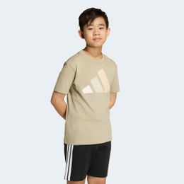 M&auml;dchen T-Shirt "ESSENTIALS KIDS"wonder cargo, sanftes wei&szlig;, wonder alumina, crystal linen, Gr. 128, adidas Sportswear, Obermaterial: 100% Baumwolle,