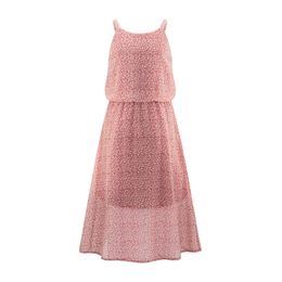 happy girls M&auml;dchen Druckkleiddusty rose, Gr. 146, bedruckt, leicht durchscheinend, Chiffon, Obermaterial: 100% Polyester. Futter: 100% Polyester,
