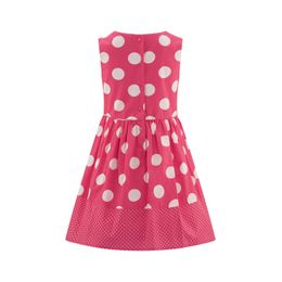 happy girls M&auml;dchen Sommerkleid, pink, Gr. 146, bedruckt, gepunktet, Web, Obermaterial: 100% Baumwolle. Futter: 100% Baumwolle, Kleider, mit