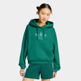 Damen Kapuzensweatshirt "TREFOIL HOODIE"collegiate gr&uuml;n, Gr. XS, adidas originals, Obermaterial: 100% Baumwolle, Sweatshirts