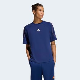Herren T-Shirt "STADIUM", blau, Gr. M, adidas Sportswear, Obermaterial: 100% Baumwolle, Shirts