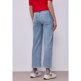 Street One Damen Straight-Jeans "Style Amalia Straight", blau, Gr. 27, unifarben, Denim/Jeans, Obermaterial: 85% Baumwolle, 9% Polyester, 4%