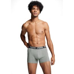 Puma Herren Boxershorts "Puma MEN EVERYDAY BOXER", Gr. M, grau, Single Jersey, Obermaterial: 95% Baumwolle, 5% Elasthan, unifarben, Unterhosen,