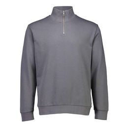 LINDBERGH Herren Sweatshirt "Troyer Relaxed Fit"mid grau, Gr. M, unifarben, Obermaterial: 85% Baumwolle, 15% Polyester, Sweatshirts