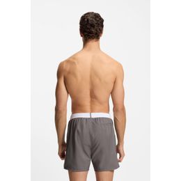 BOSS Herren Badeshorts "Starfish", grau, Gr. XXL, Microfaser, Microfaser, Badehosen, mit Kontraststreifen