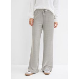 bonprix Damen Jerseyhose, beige, Gr. 40, Jersey, Obermaterial: 66% Baumwolle, 32% Polyester, 2% Elasthan, Hosen, aus Baumwolle, Polyester und