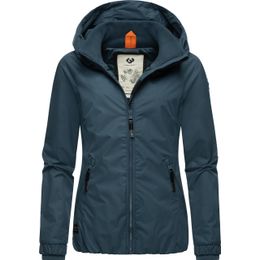Ragwear Damen Outdoorjacke "Dizzie", blau, Gr. M, Au&szlig;enmaterial: 100% Polyester. Innenfutter: 100% Polyester, Jacken, Wasserdichte &Uuml;bergangsjacke mit
