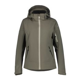 Icepeak Damen Softshelljacke "BATHGATE", gr&uuml;n, Gr. 44, Obermaterial: 100% Polyester, Jacken, wasserdicht, wasserabweisend, aus Polyester, atmungsaktiv