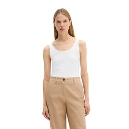 Marc O'Polo MARC O'POLO Damen Tanktop, wei&szlig;, Basic, Gr. XL, unifarben, Single Jersey, Obermaterial: 96% Baumwolle, 4% Elasthan, Tops, aus best&auml;ndiger Baumwolle