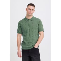 Poloshirt Blend "BHDuran Knit", Herren, Gr. 3XL, duck gr&uuml;n, Feinstrick, 100% Baumwolle, gemustert, Basic, normal normal, ohne Ausschnitt, Rippb&uuml;ndchen, Shirts, Modernes Poloshirt mit Lochstrickmuster