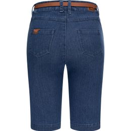 Ragwear Damen Chinoshorts "Bobiny", blau, Gr. 28, 55% Baumwolle, 42% Polyester, 3% Elasthan, Hosen, kurze Sommerhose mit stylischem G&uuml;rtel