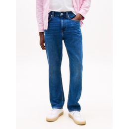 Tommy Hilfiger Herren Straight-Jeans, blau, Gr. 40, Denim/Jeans, Obermaterial: 99% Baumwolle, 1% Elasthan, Jeans, in blauer Waschung